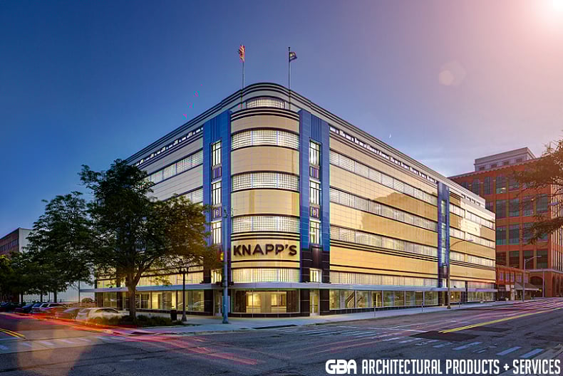 Michigan Glass Block – Knapp's Centre Historic Restoration