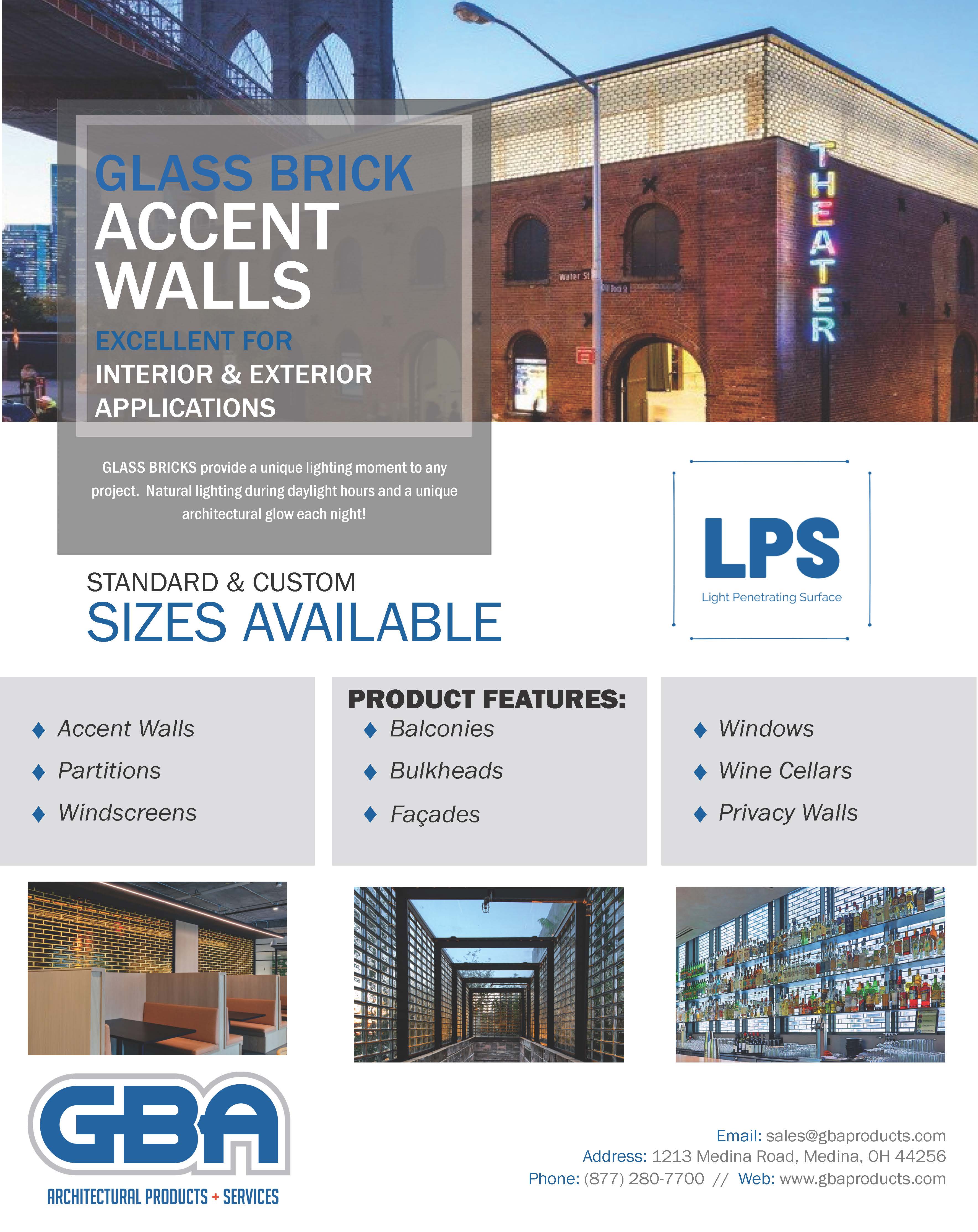 Glass Brick Accent Walls